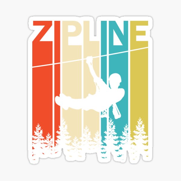 "Vintage Zipline Trees Graphic Design for Ziplining Enthusiasts ...