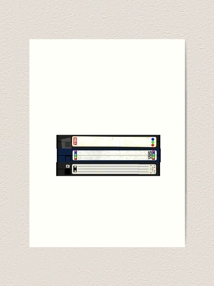 "VHS Stack (small)" Art Print for Sale by GloopTrekker | Redbubble