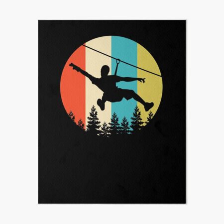 "Vintage Zipline Trees Graphic Design for Ziplining Enthusiasts" Art ...