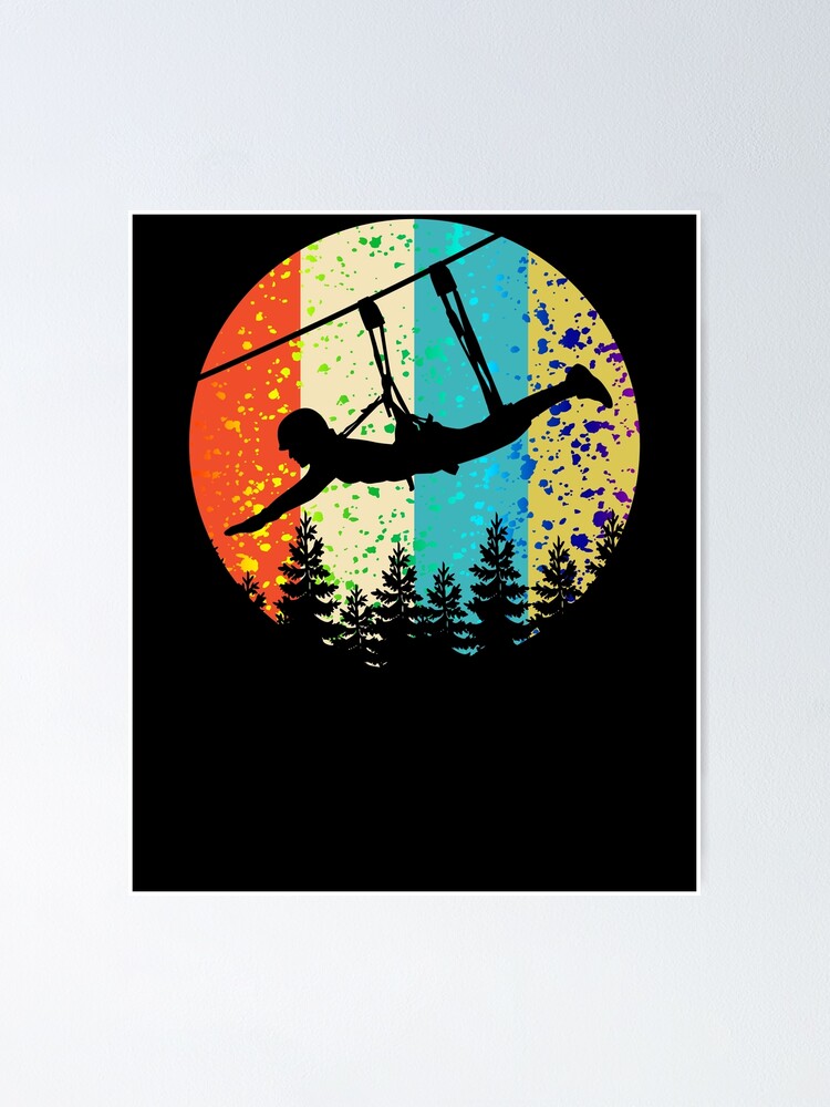 Póster «Zipline Graphic Design para Ziplining Entusiastas» de ...