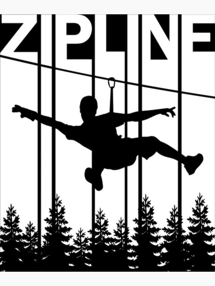 Zipline Graphic Design for Ziplining Enthusiasts Premium Matte Vertical ...