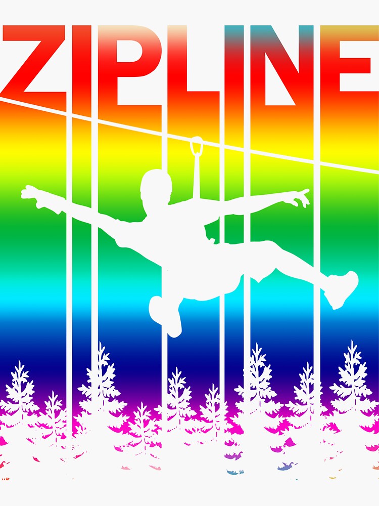 "Zipline Graphic Design for Ziplining Enthusiasts" Sticker for Sale by ...