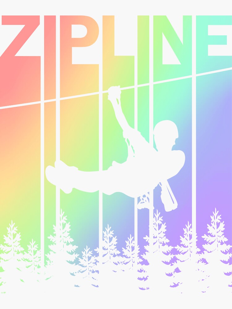 "Zipline Graphic Design for Ziplining Enthusiasts" Sticker by ...