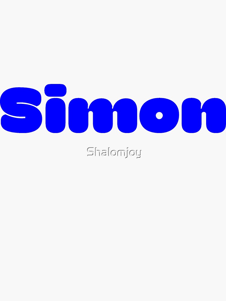 "Simon" Sticker for Sale by Shalomjoy | Redbubble