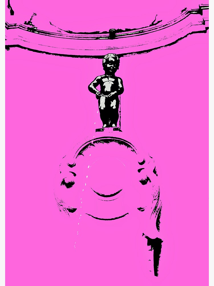 "Manneken Pis "Little Pisser" Fountain" Sticker for Sale by ...