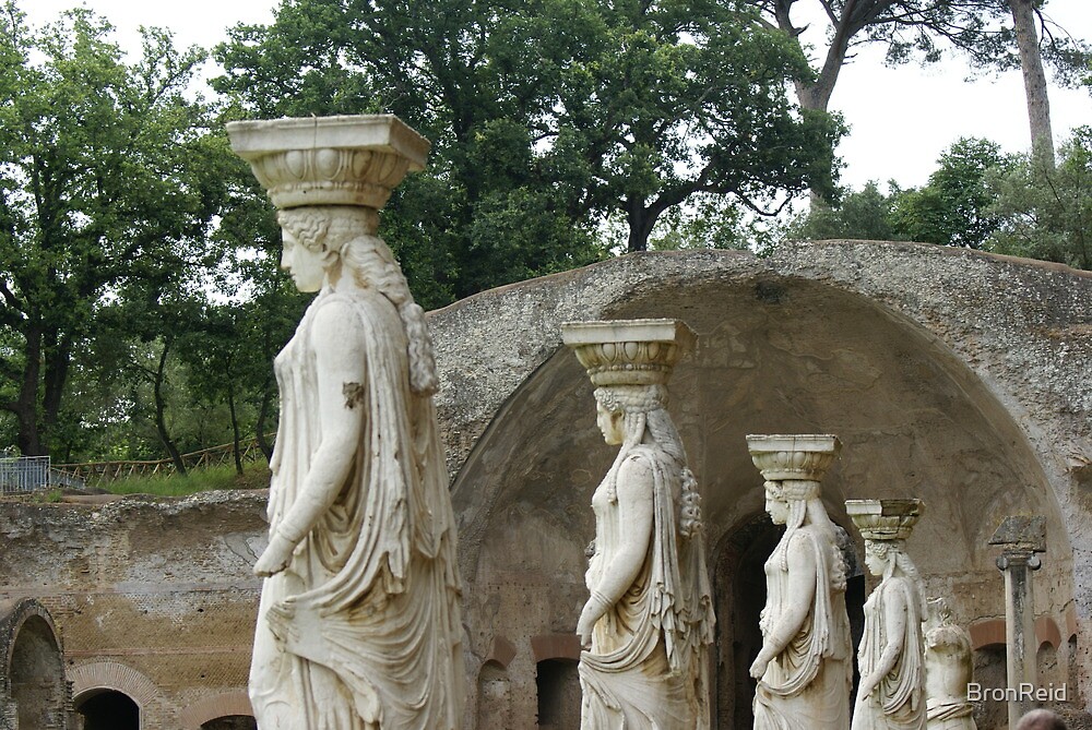"Caryatids, Hadrian's Villa, Tivoli, near Rome" by BronReid | Redbubble
