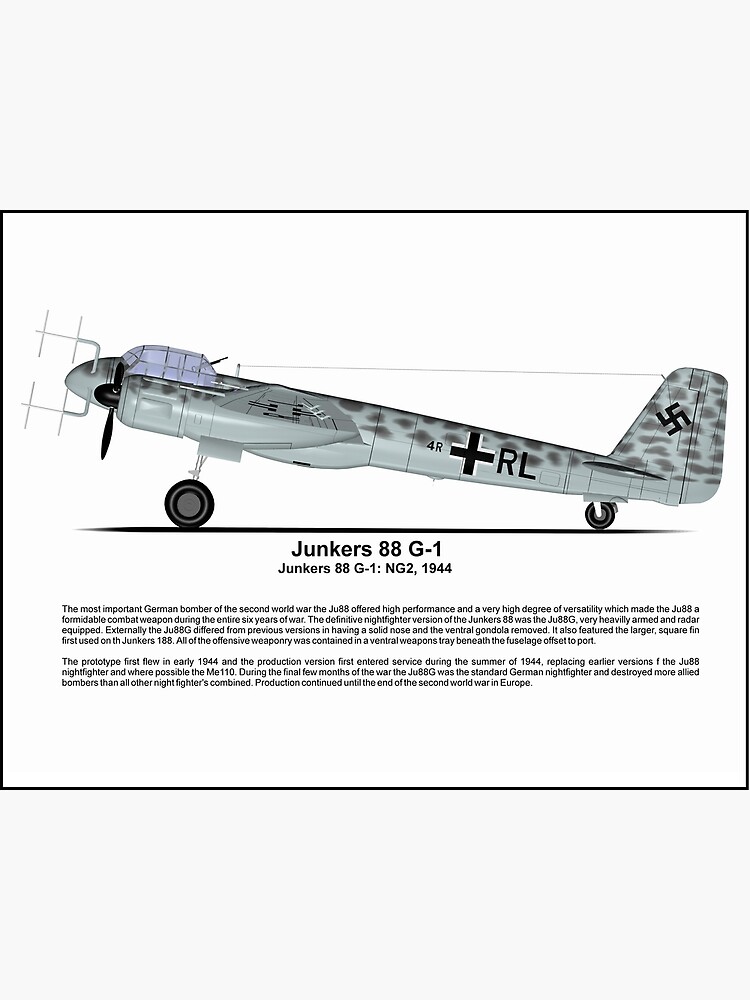 "Junkers Ju 88G Nightfighter Profile" Art Print by coldwarwarrior ...