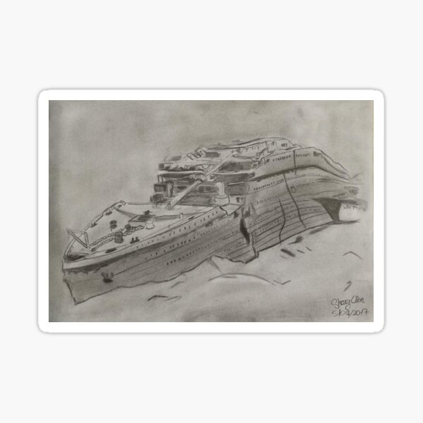 "Titanic wreck" Sticker for Sale by SharyLionOff | Redbubble
