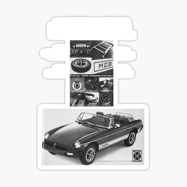 "MGB" Sticker for Sale by ThrowbackMotors | Redbubble