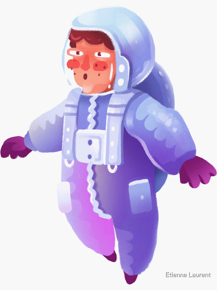 "Hey, Mr. Spaceman" Sticker for Sale by Etiennelaurent | Redbubble