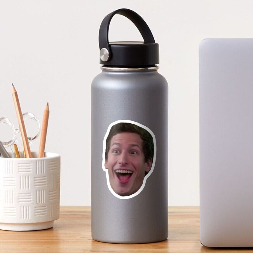 "Jake Peralta funny face" Sticker for Sale by cebols | Redbubble