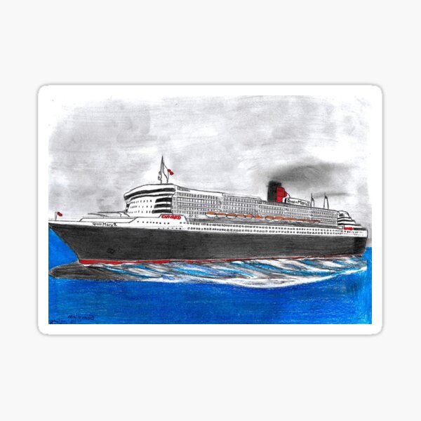 "Queen Mary 2" Sticker by SharyLionOff | Redbubble