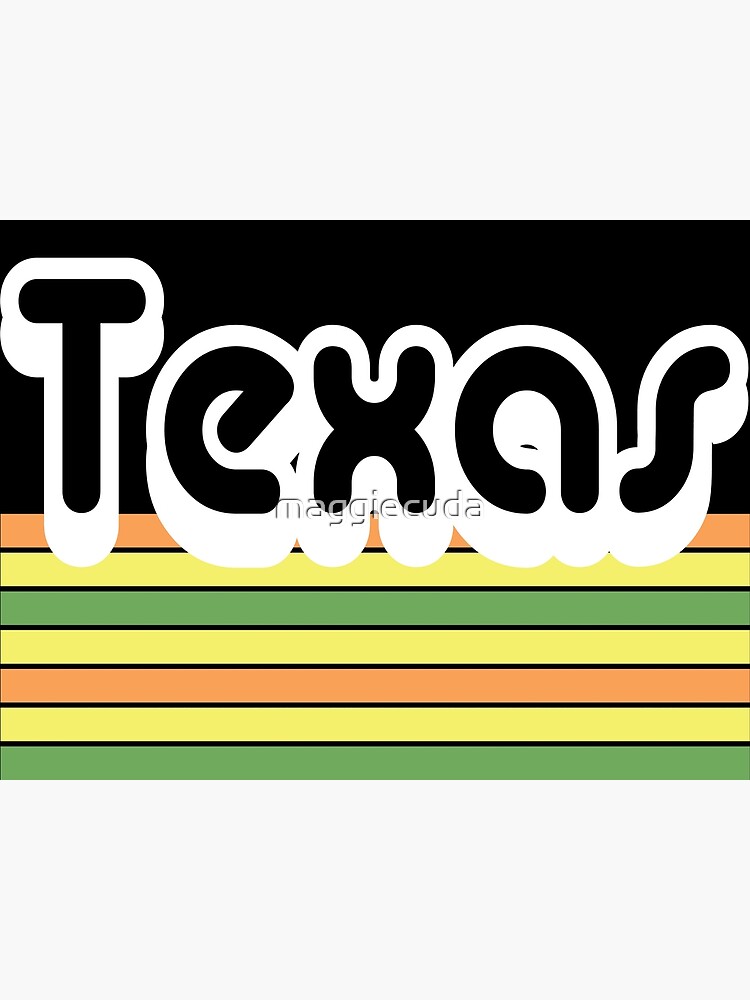 "Groovy Throwback Texas Graphic" Poster for Sale by maggiecuda | Redbubble
