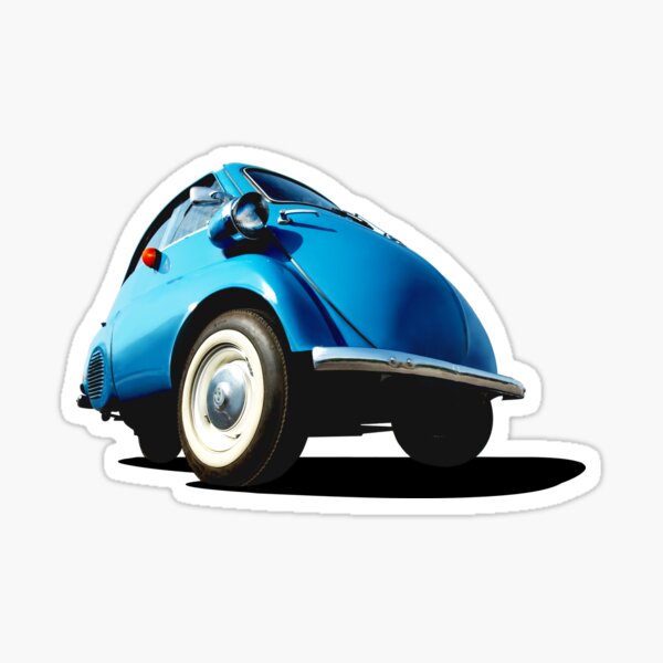 "Blue Bubble Car" Sticker by candc-retro | Redbubble