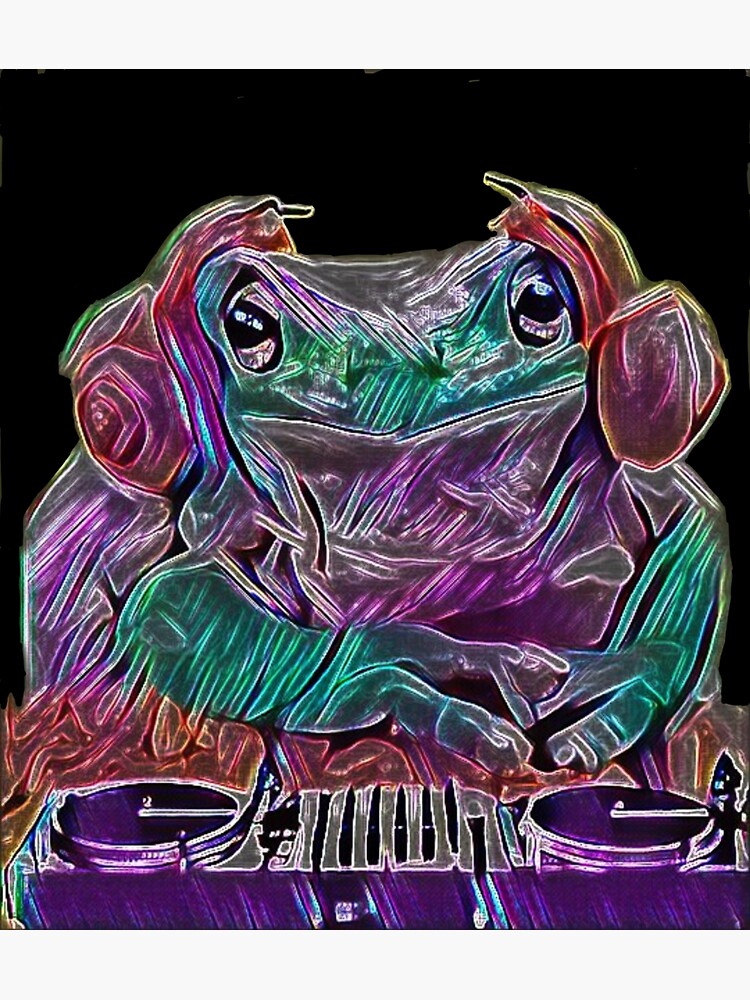 "DJ Froggy" Sticker for Sale by PunchyLaRue | Redbubble