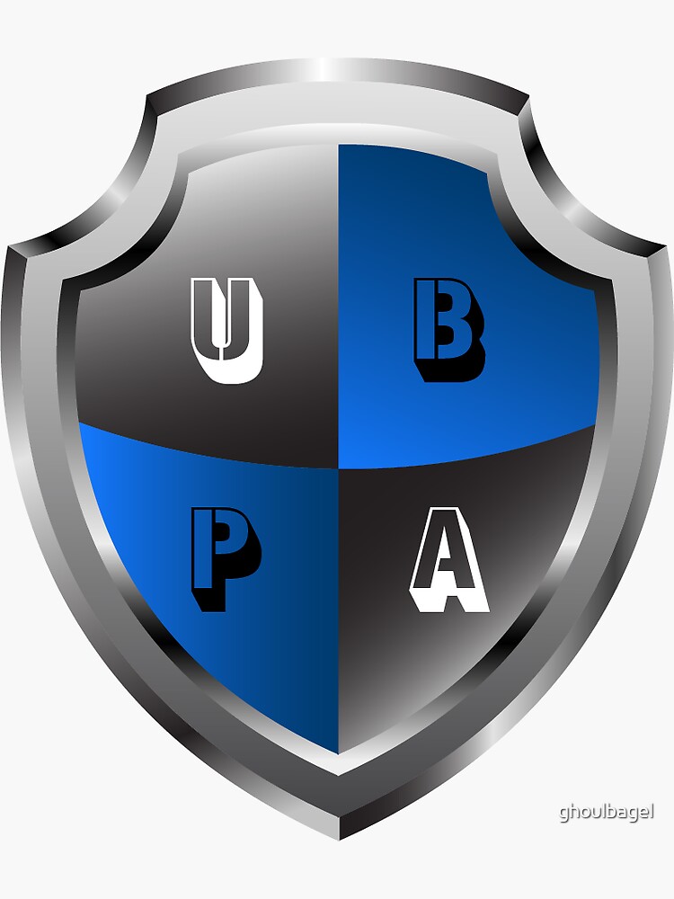 "UBPA Shield Logo" Sticker for Sale by ghoulbagel | Redbubble