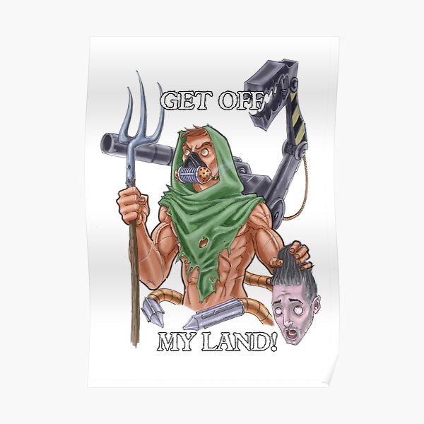 "WHITE WRITING - Senoj Mas - GET OFF MY LAND!" Poster by emperorspath ...