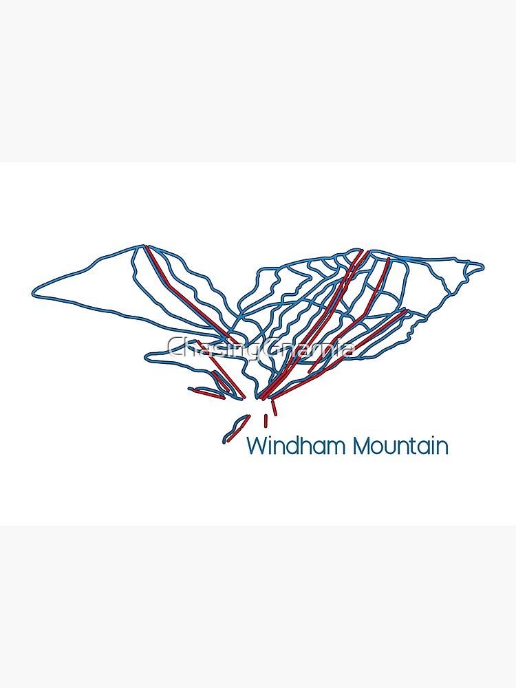 Póster «Mapa de Windham Mountain Trail» de ChasingGnarnia | Redbubble