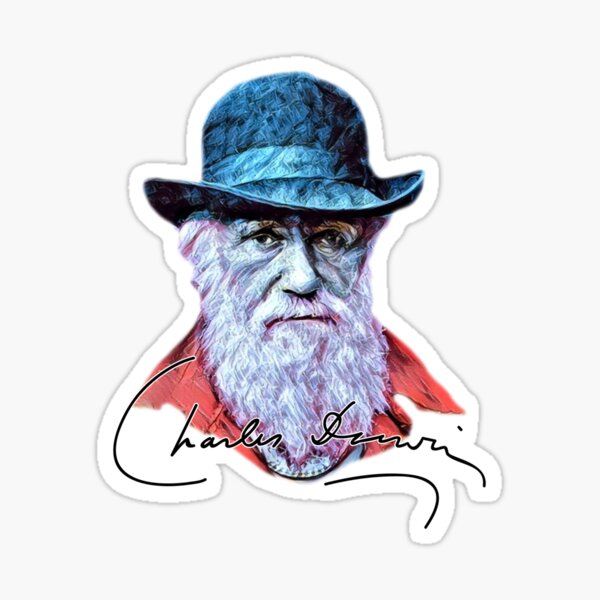 "Charles Darwin Shirt Theory of Evolution by Dead Celeb" Sticker by ...