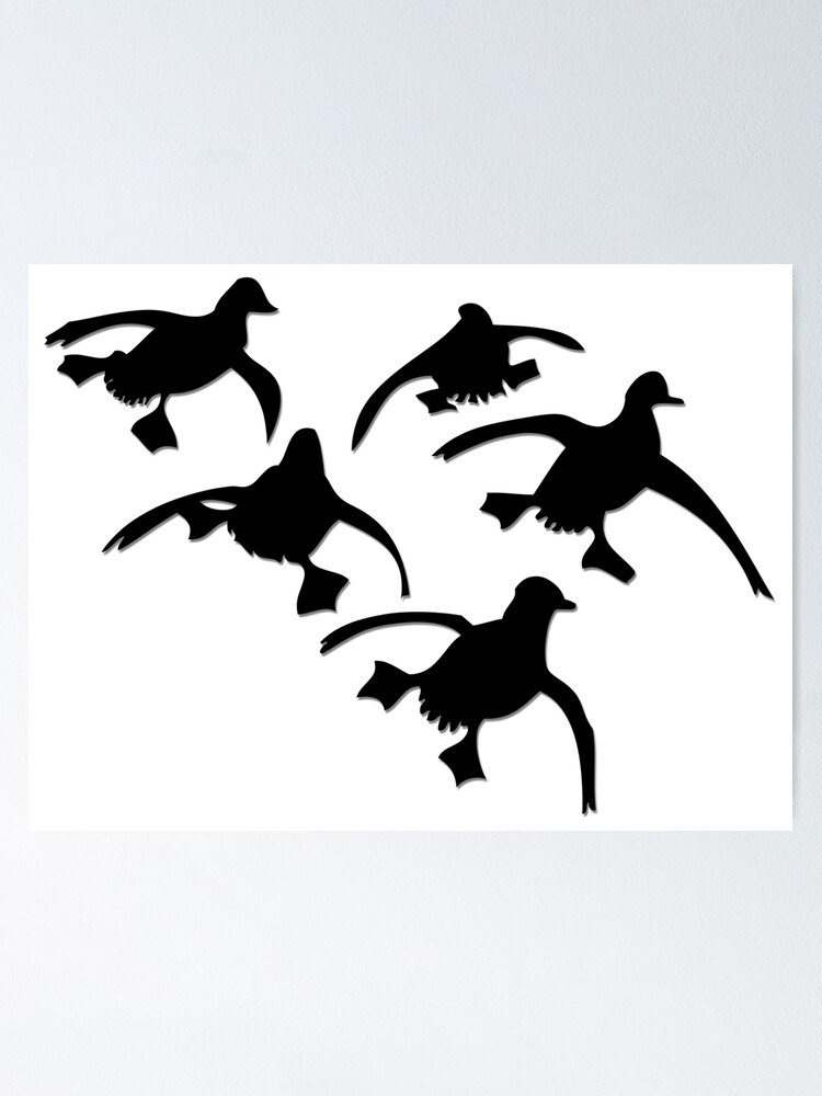 "Flying Ducks Landing Hunting" Poster for Sale by GengXuefeng | Redbubble