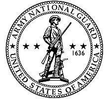 "Army National Guard Logo Seal - Black & White" by branpurn | Redbubble