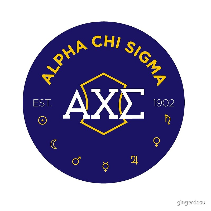 "Alpha Chi Sigma Sticker" by gingerdesu | Redbubble