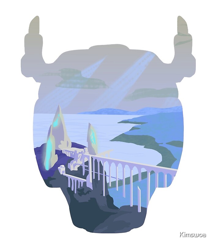 "retro voltron castle head blue" by Kimswoa | Redbubble