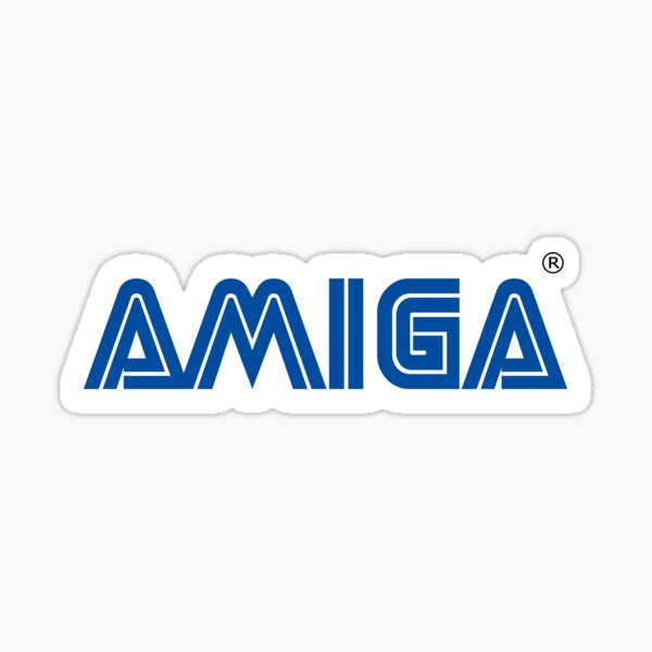 "Amiga x Sega logo" Sticker for Sale by EmuChicken | Redbubble