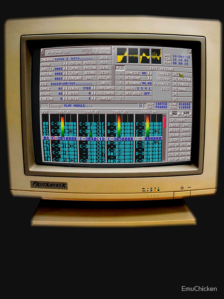 "ProTracker 3.61 / Amiga Monitor" T-shirt for Sale by EmuChicken ...