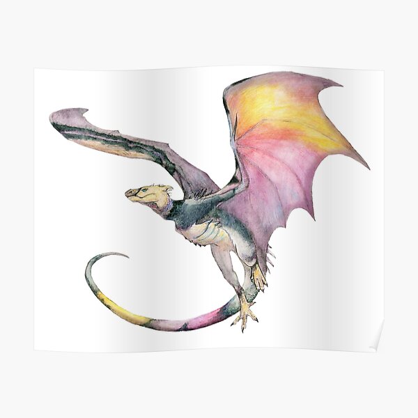 "Wyvern Flight" Poster for Sale by Artamid | Redbubble