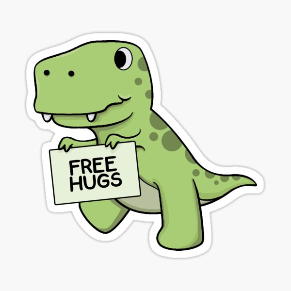 "T-Rex Hugs" Sticker by MrSmithMachine | Redbubble