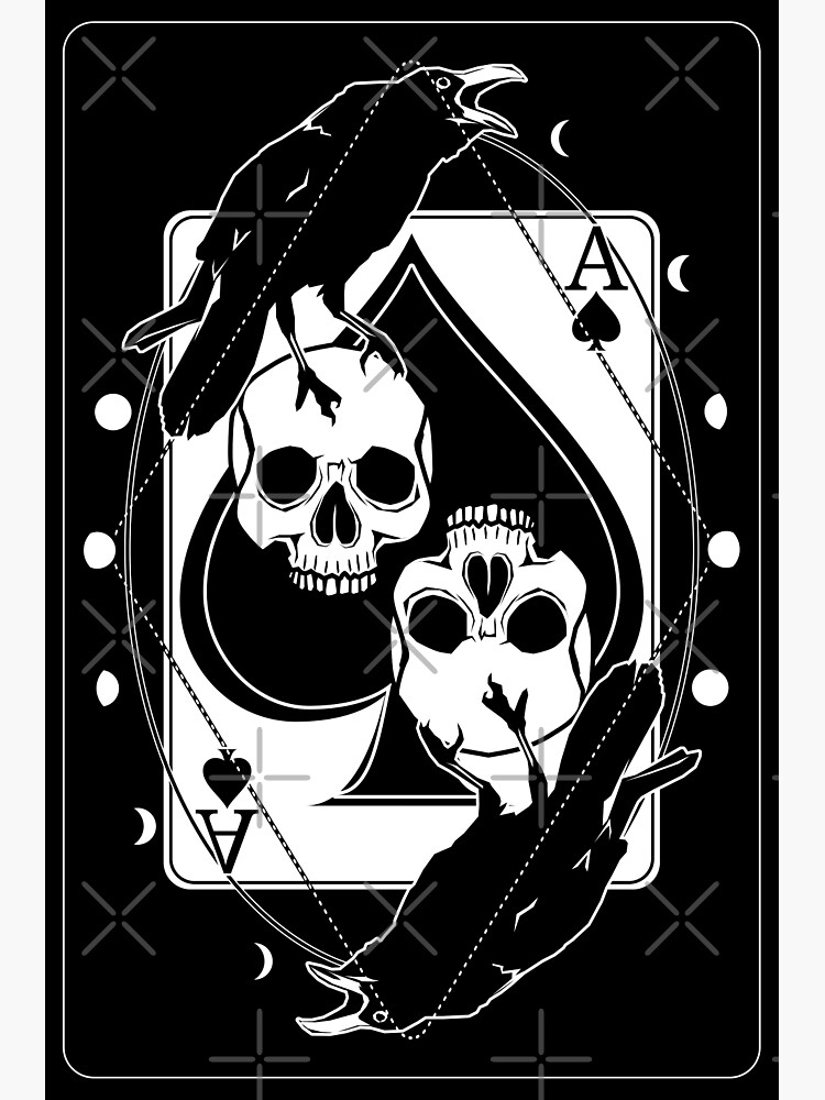 "Ravens, Skulls and the Ace of Spades " Art Print by VonKowen | Redbubble