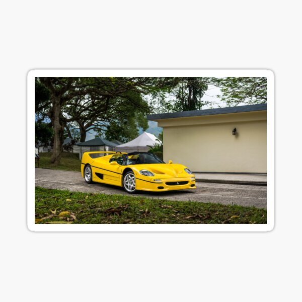 "Ferrari F50 Yellow " Sticker for Sale by ricoliu | Redbubble