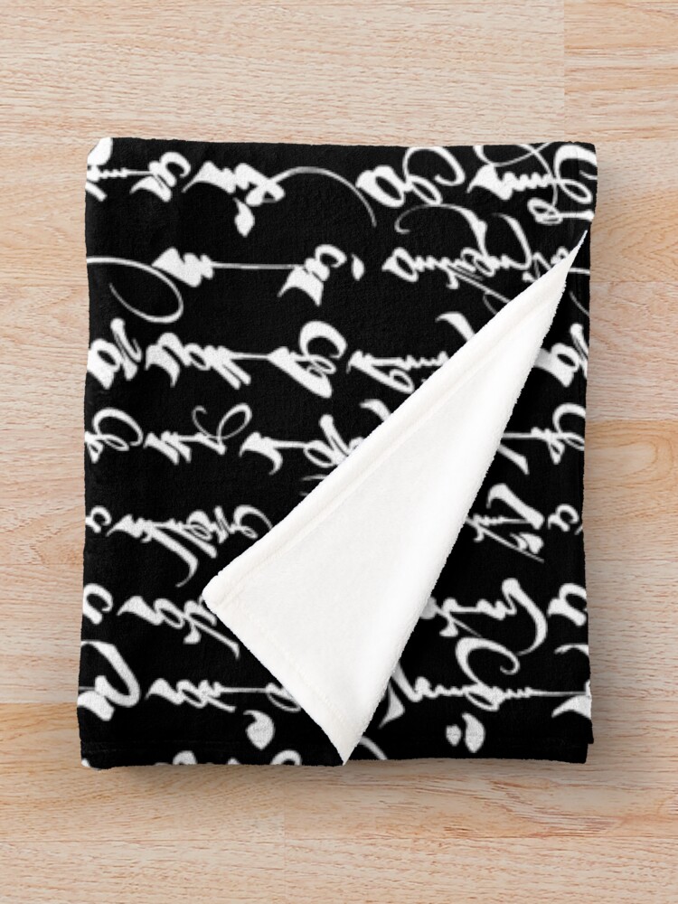 "Mongolian Calligraphy" Throw Blanket for Sale by TLTextiles | Redbubble