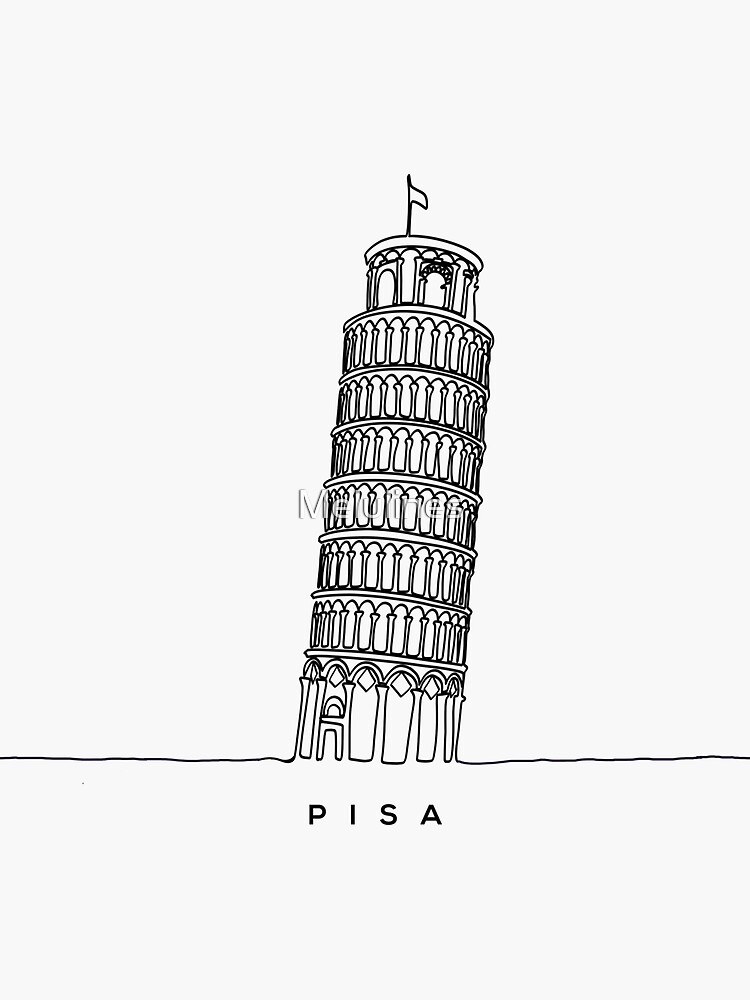 "PISA - Italy" Sticker for Sale by Melulines | Redbubble
