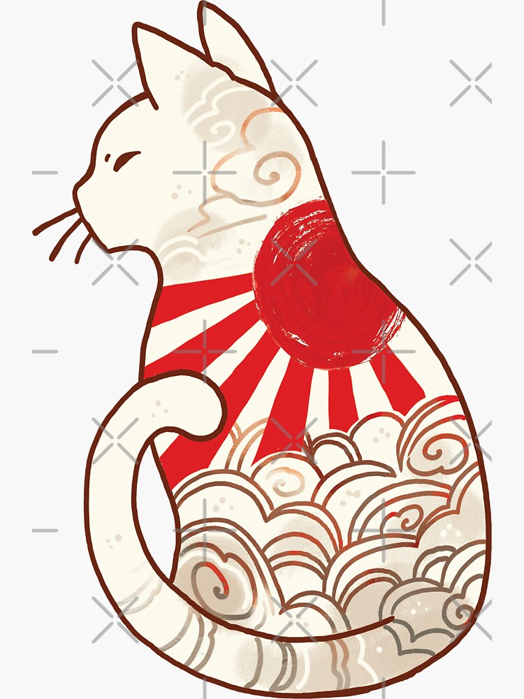 "Sunset Spirit Cat " Sticker for Sale by michelledraws | Redbubble