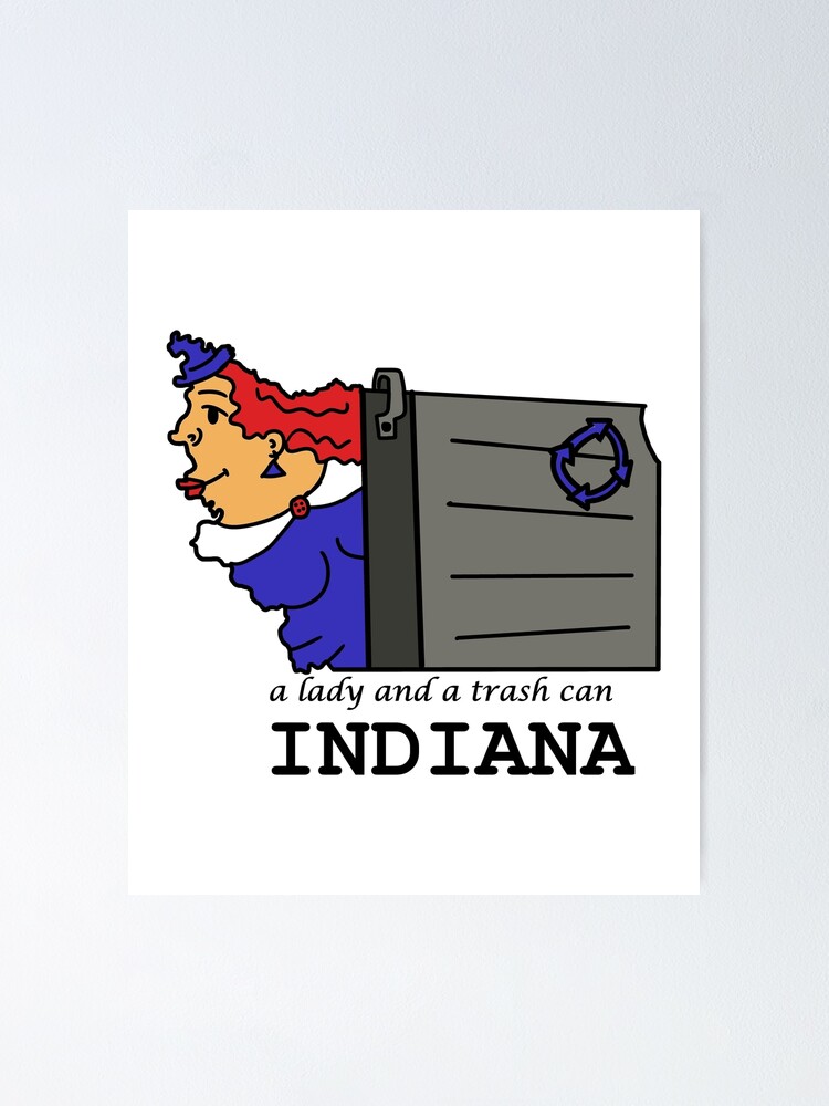 "A funny map of Indiana" Poster by funnymaps | Redbubble