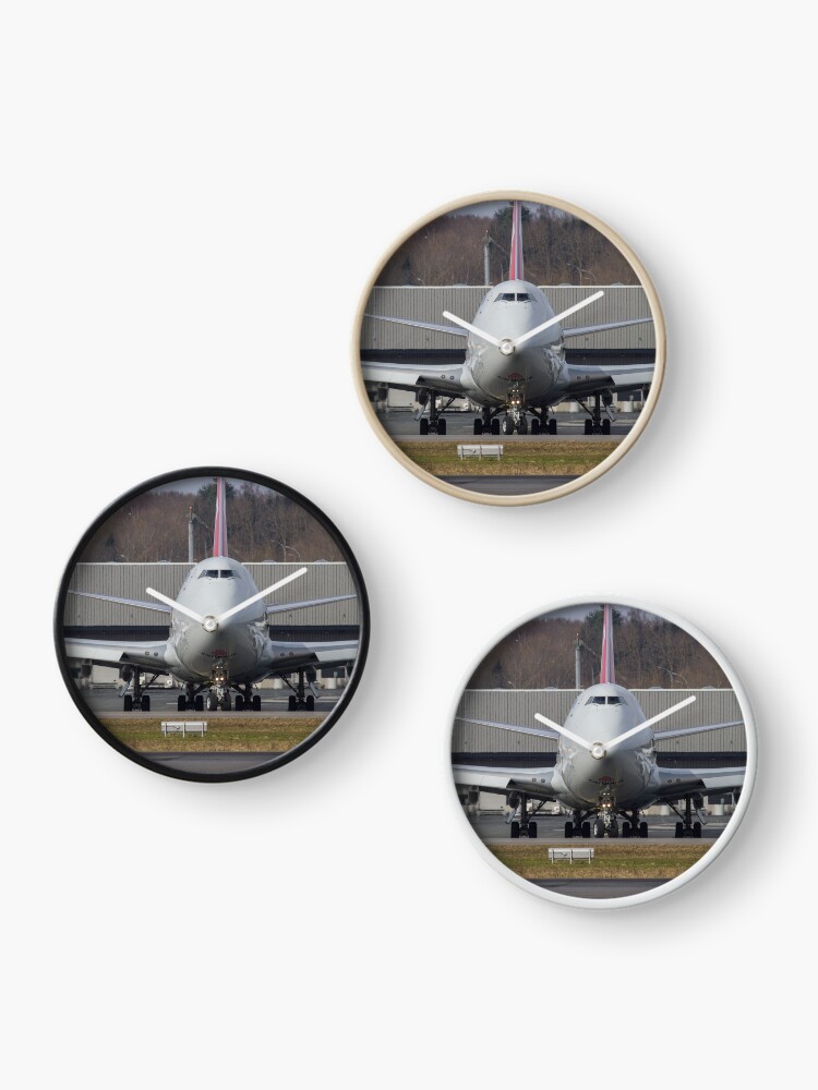 "747 Cargolux" Clock by manuspotter | Redbubble