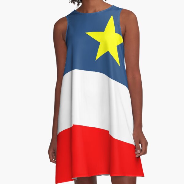 "Acadian Flag - Drapeau acadien" A-Line Dress for Sale by ...