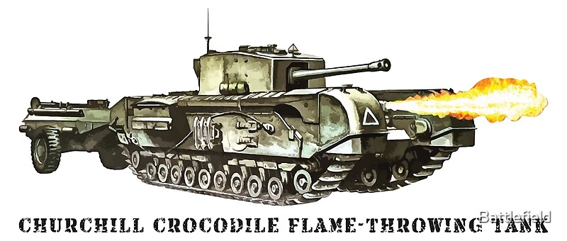 "Churchill Crocodile British Flame Thrower Tank WW2" by Battlefield ...