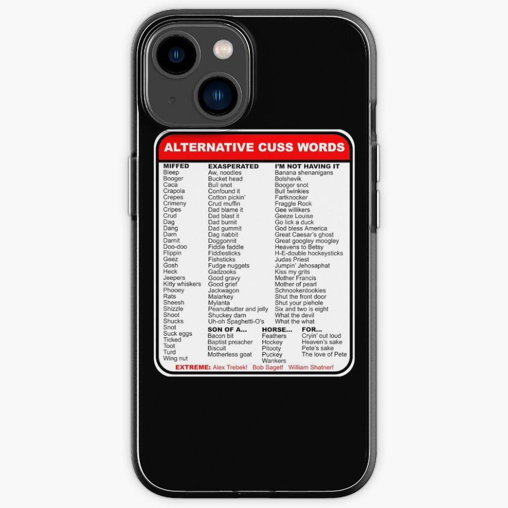 "Alternative cuss words" iPhone Case for Sale by GentryRacing | Redbubble