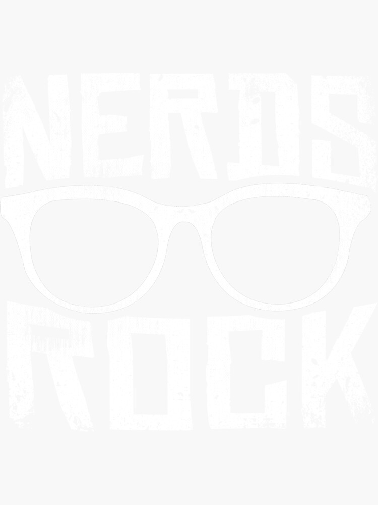 "Nerds Rock Gamer Geek Book School Student Bookworm" Sticker by ...