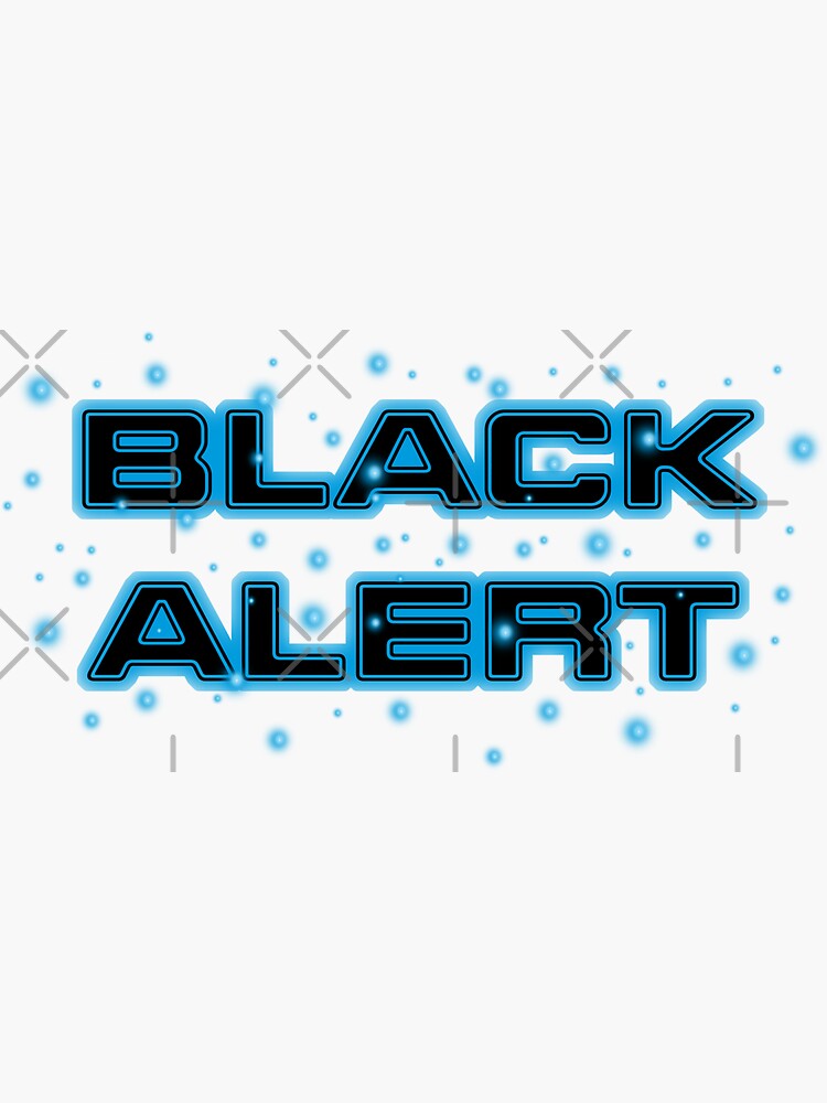 "Black Alert (small)" Sticker by Corpsecutter | Redbubble