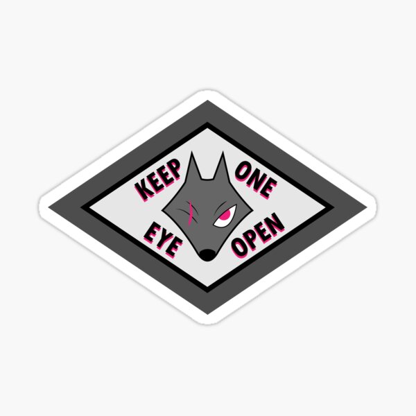 "Keep One Eye Open" Sticker for Sale by Chikagi | Redbubble