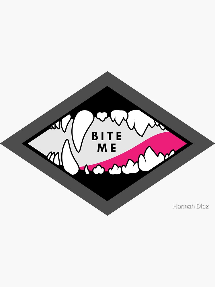 "Bite Me" Sticker by Chikagi | Redbubble