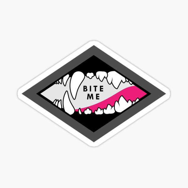 "Bite Me" Sticker by Chikagi | Redbubble