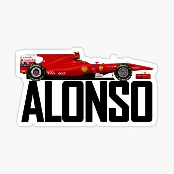 "Formula 1 - Fernando Alonso - 2010" Sticker for Sale by JageOwen ...