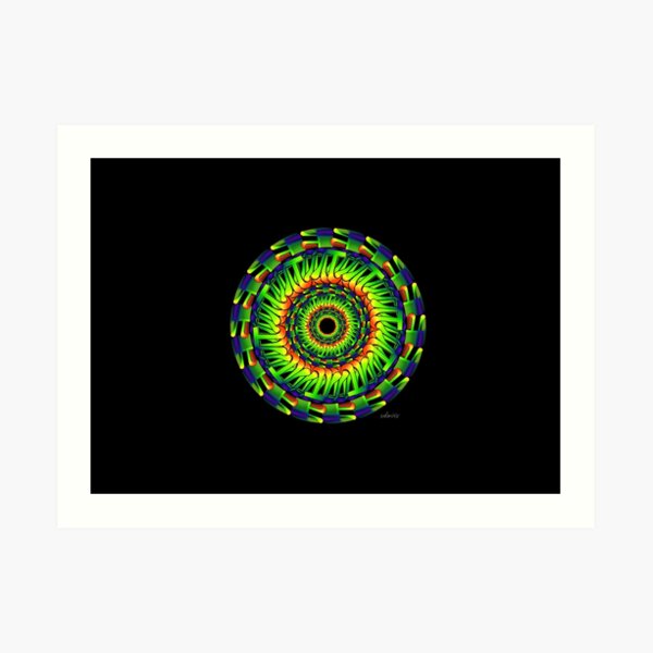 "Pi Mandala Fractal - Bright Green" Art Print for Sale by ...