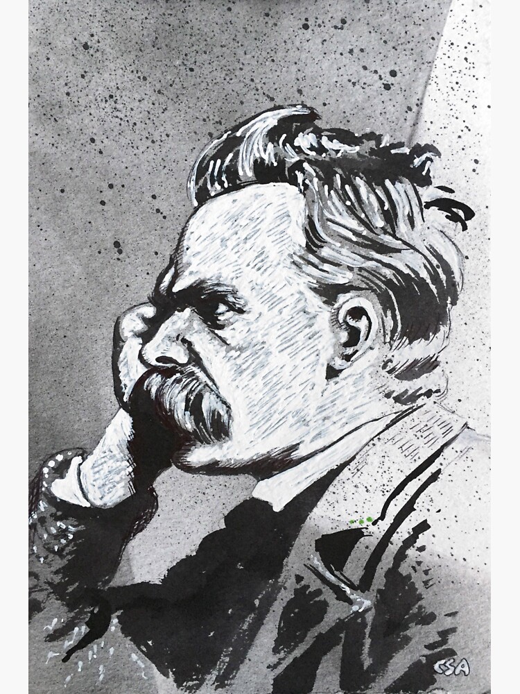 "Nietzsche" Sticker for Sale by MasterpieceArt | Redbubble