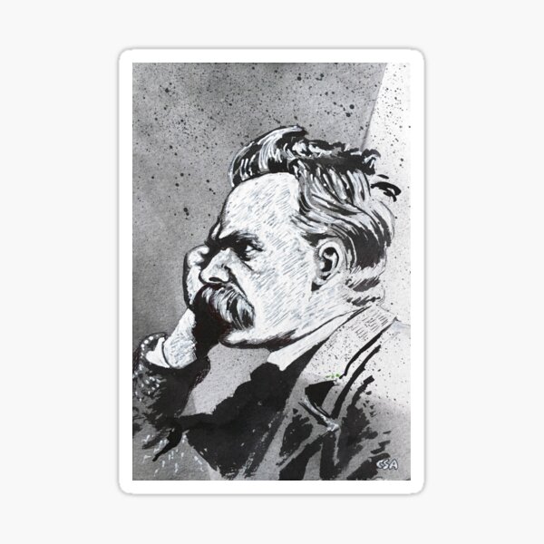 "Nietzsche" Sticker for Sale by MasterpieceArt | Redbubble